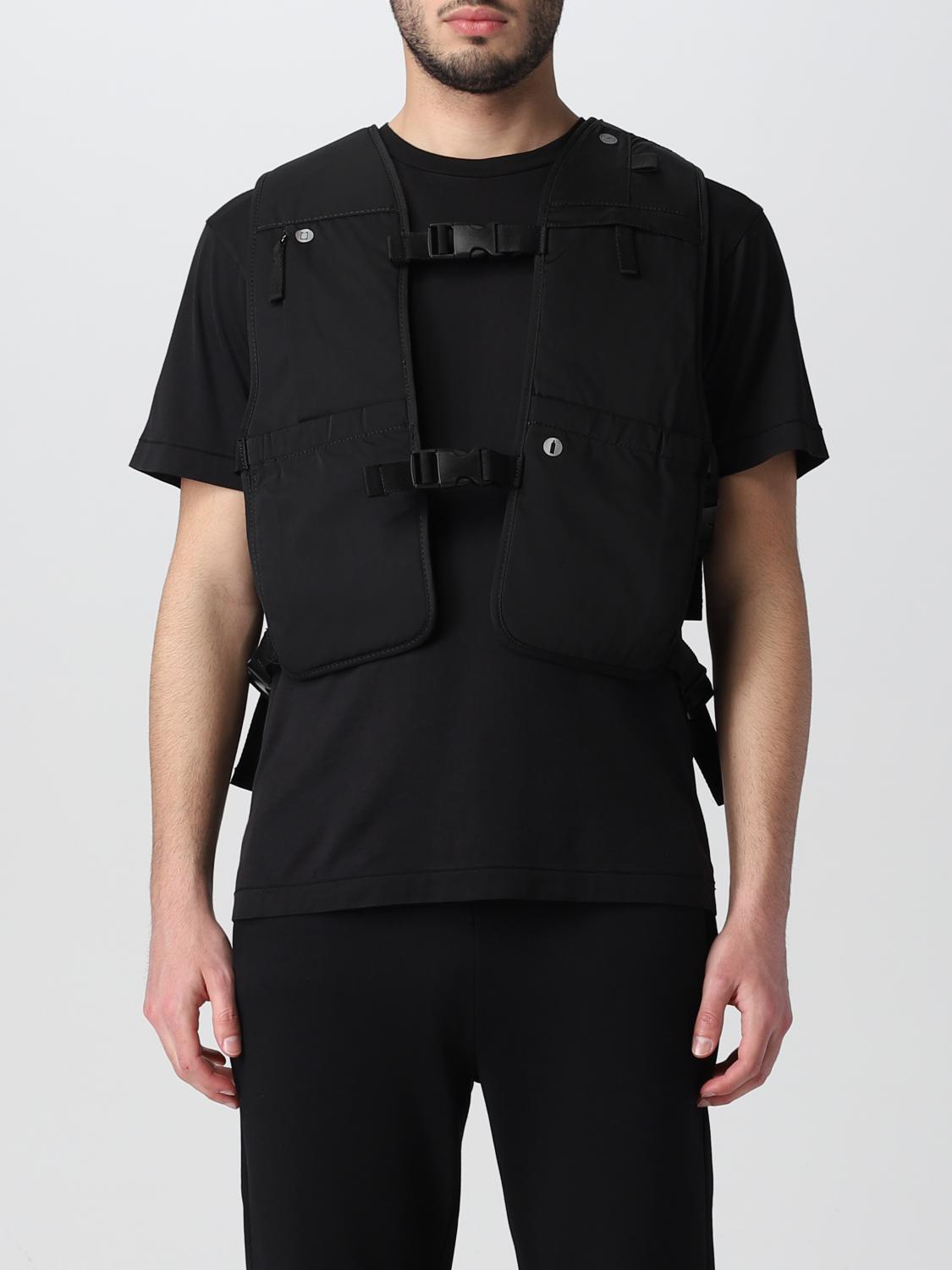 BOGGI MILANO: vest backpack in recycled technical fabric - Black ...