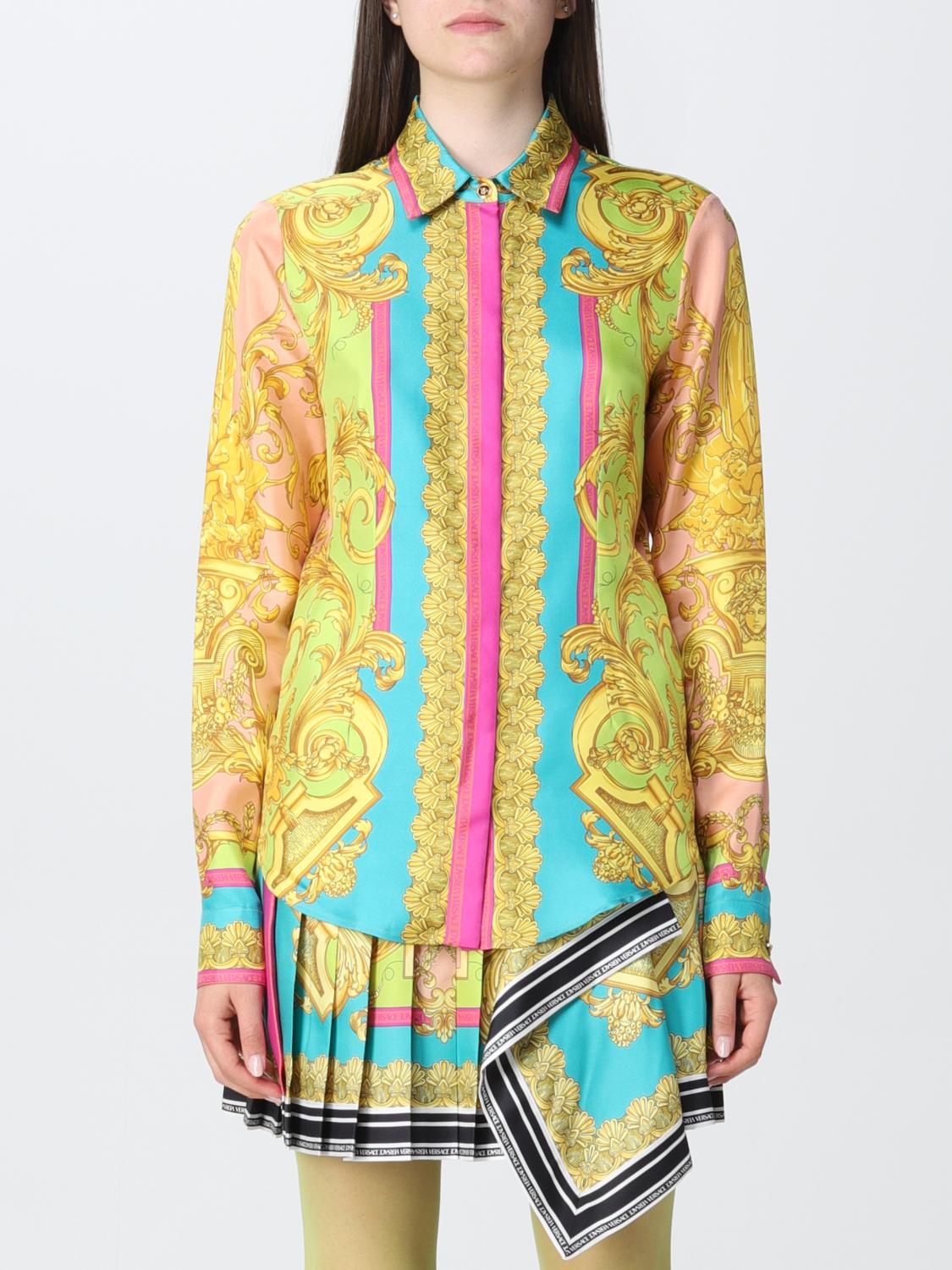 VERSACE: Camisa mujer , Amarillo | Camisa Versace 10039461A03489 en ...