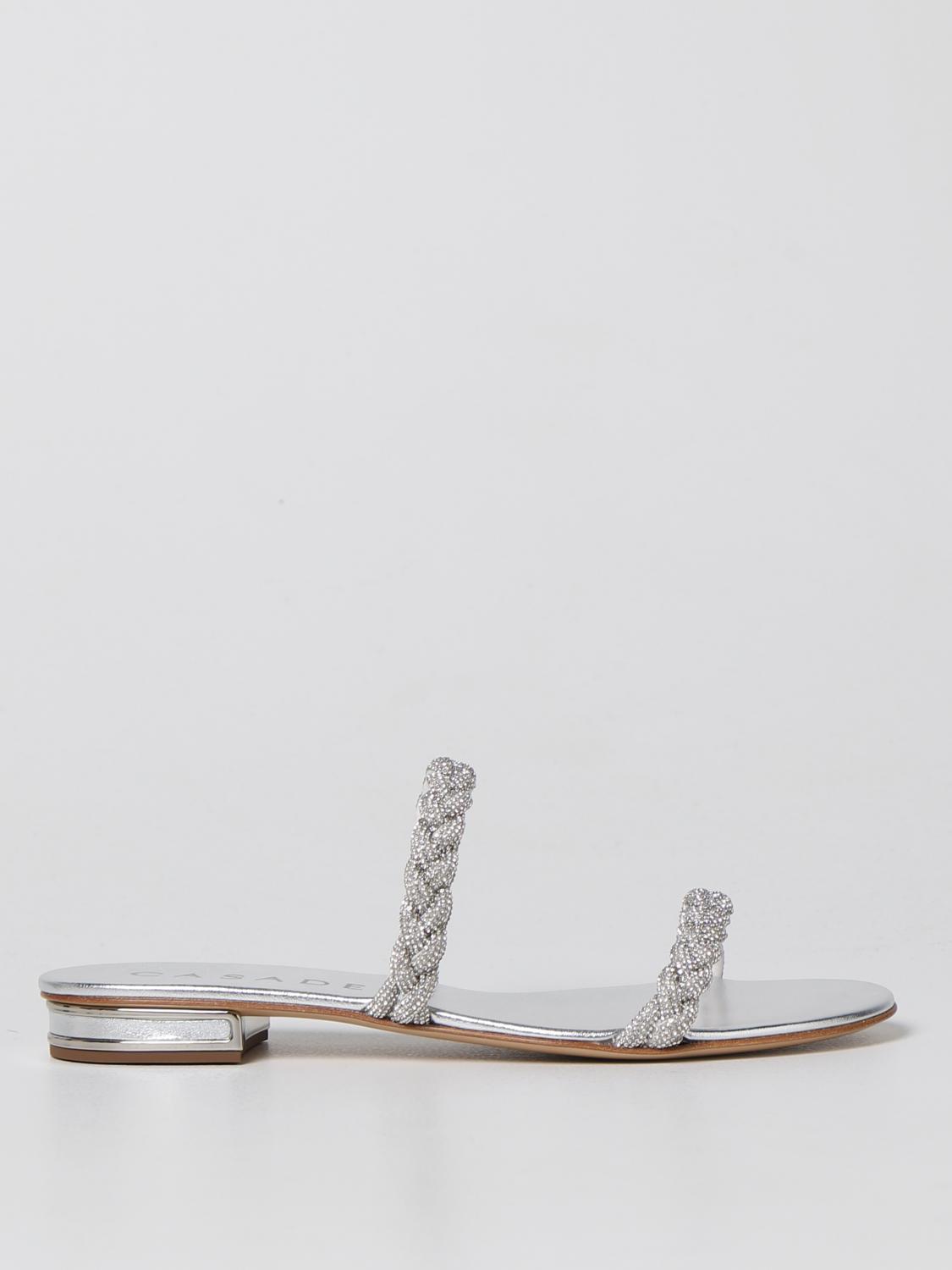 CASADEI: Sandalias planas mujer , Plata | Sandalias Planas Casadei ...