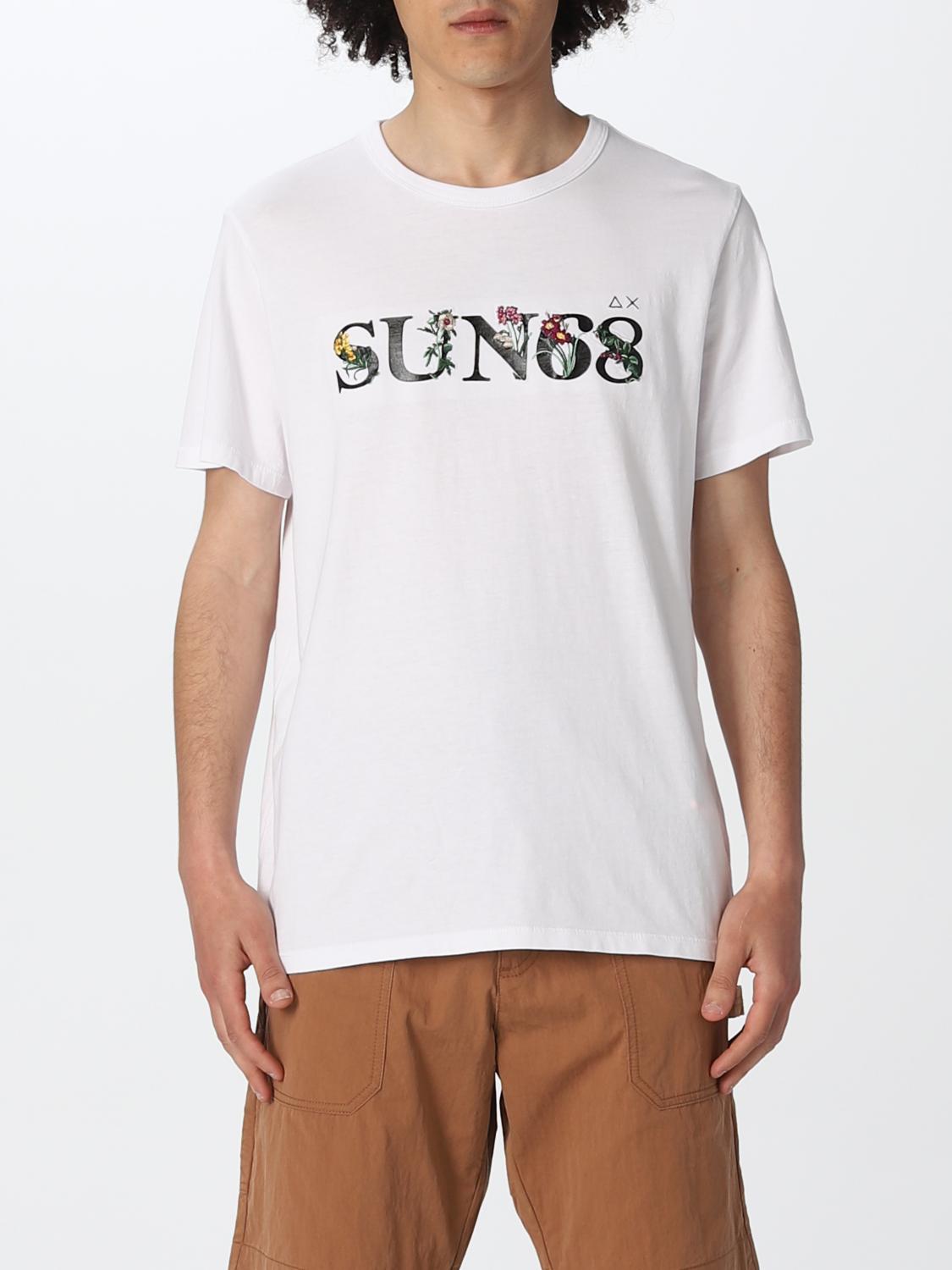 SUN68: T-shirt men Sun 68 - White | SUN68 t-shirt T32109 online at ...