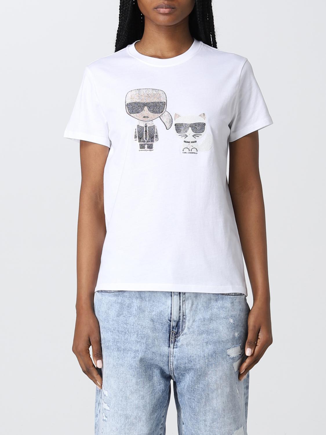 KARL LAGERFELD: Camiseta mujer , Blanco | Camiseta Karl Lagerfeld ...