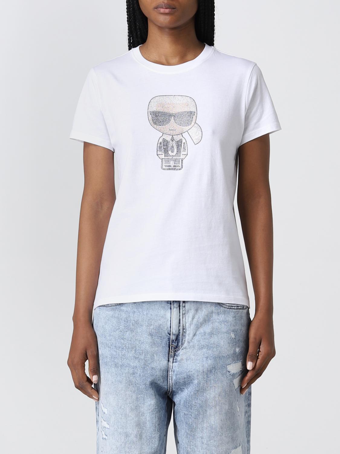 KARL LAGERFELD: Camiseta mujer , Blanco | Camiseta Karl Lagerfeld ...