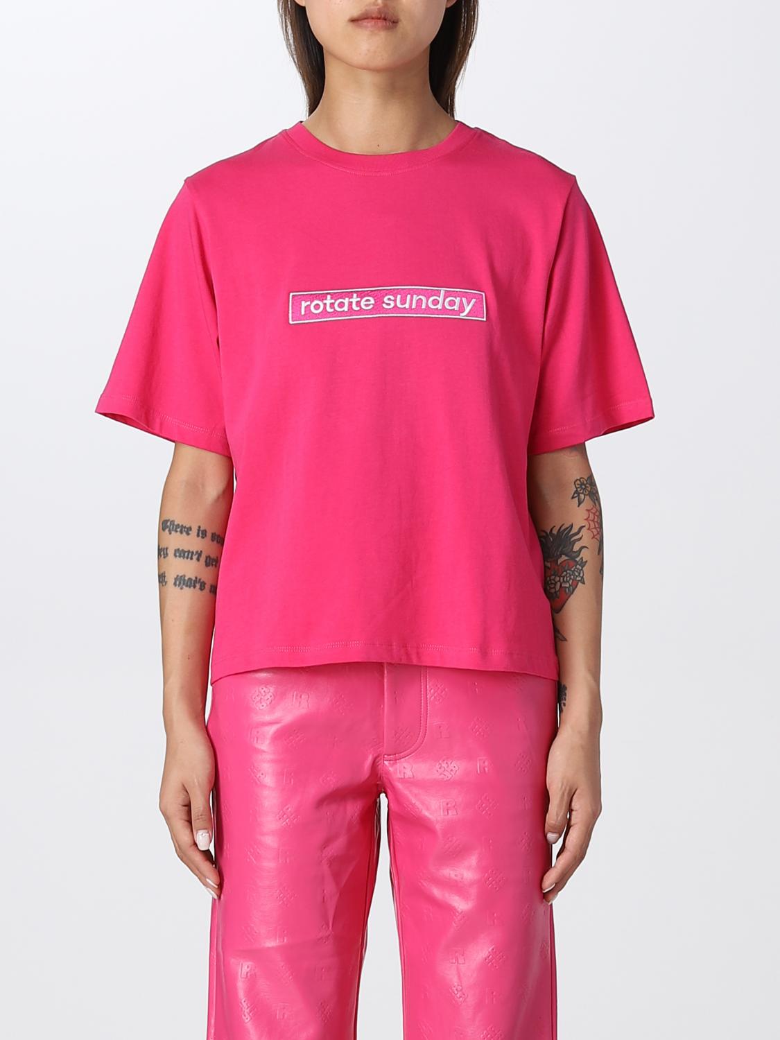 ROTATE: T-shirt women - Fuchsia | Rotate t-shirt RT1327 online at ...