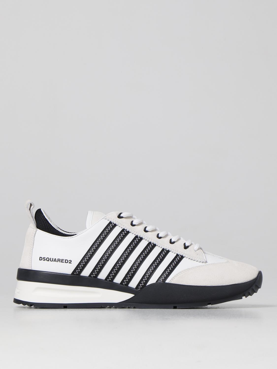DSQUARED2: Original Legend sneakers in leather and suede - White 1 ...