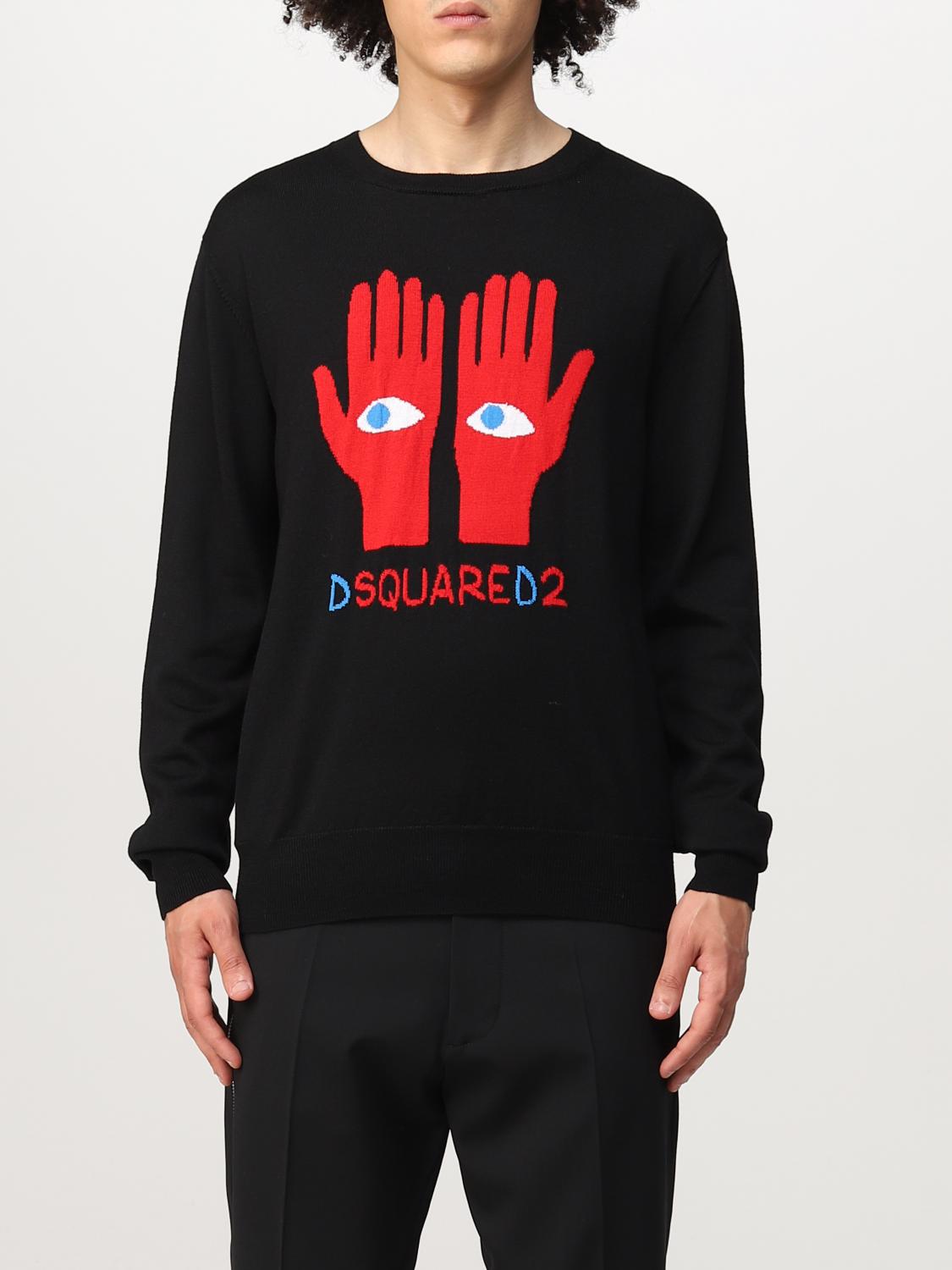 DSQUARED2: Sweater men - Black | Dsquared2 sweater S74HA1283S17435 ...