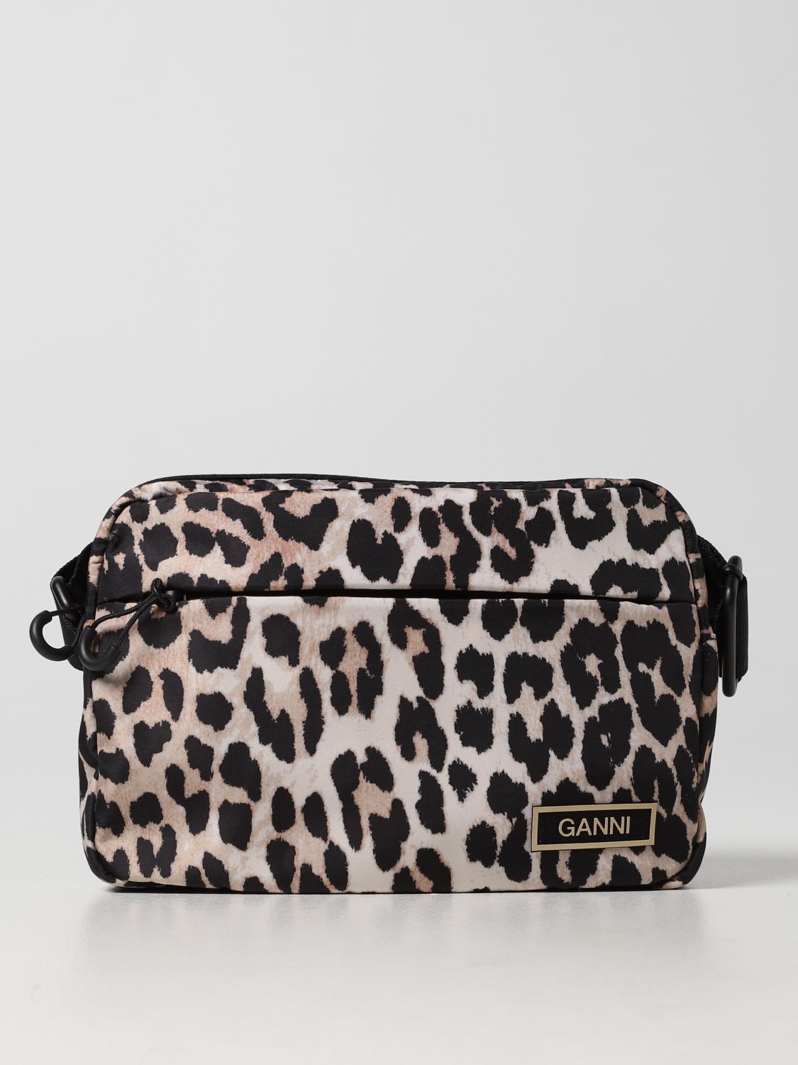 GANNI: Sac en tissu animalier - Multicolore | Sac Bandoulière Ganni ...