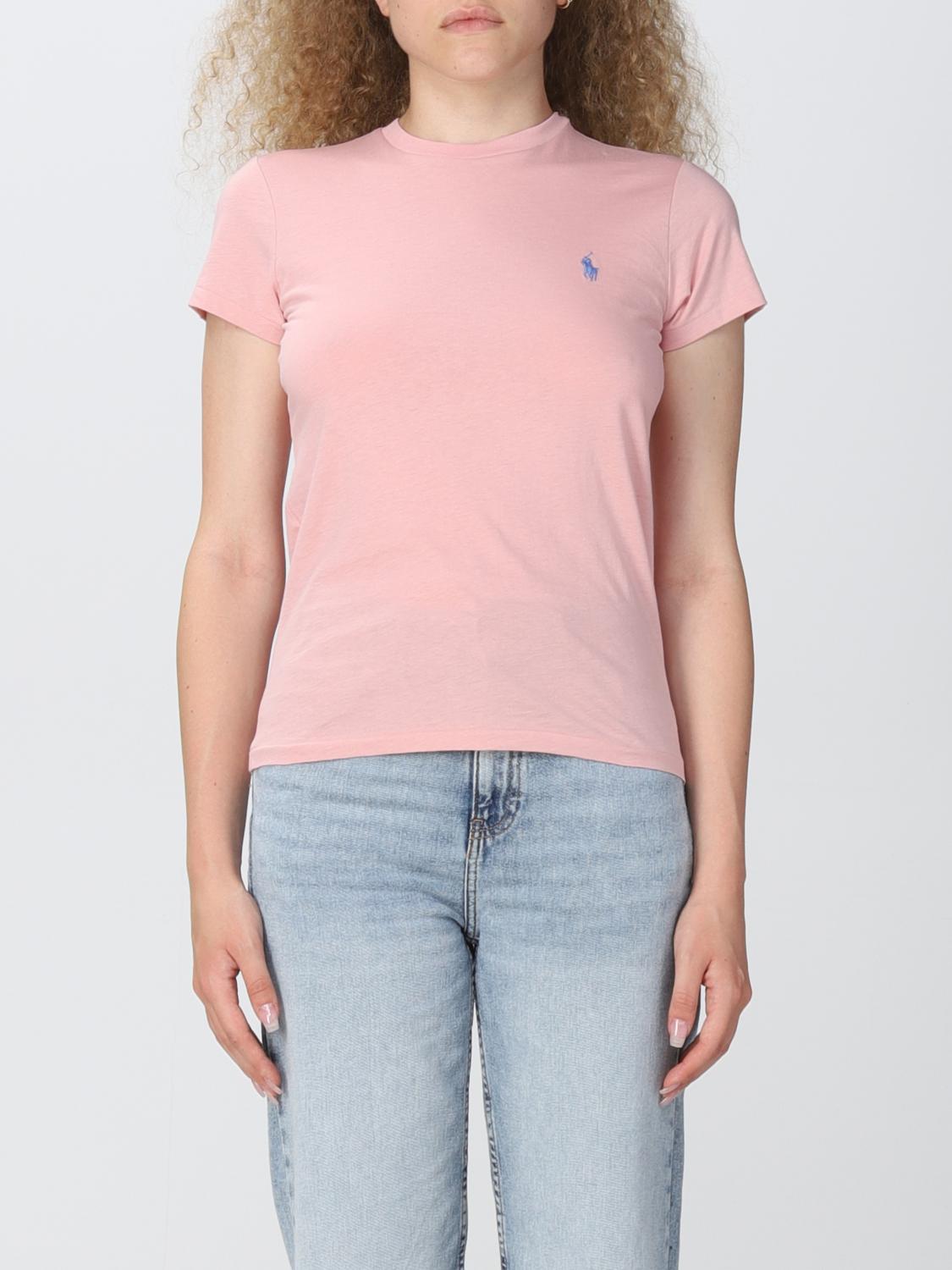 POLO RALPH LAUREN: Camiseta mujer , Rosa | Camiseta Polo Ralph Lauren ...