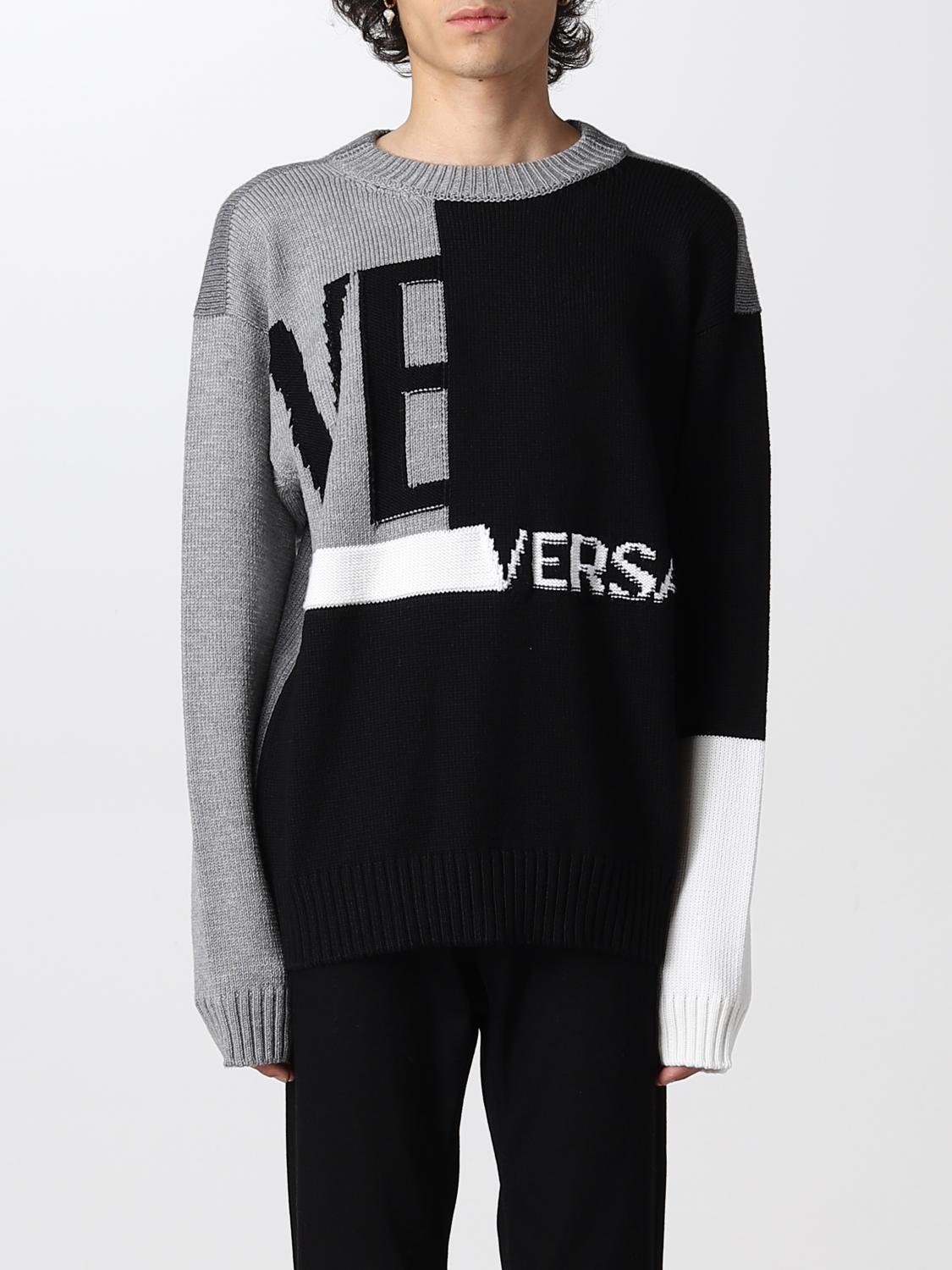 VERSACE: Jumper men - Black | Versace jumper 10057151A04088 online at ...