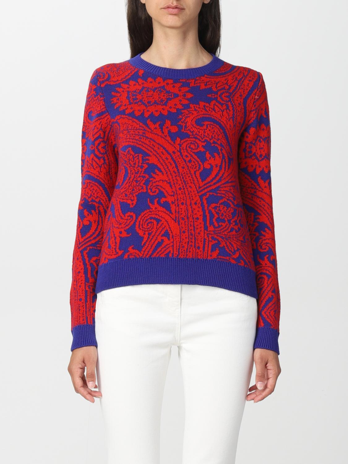 ETRO: Sweater women - Red | Etro sweater 137669168 online at GIGLIO.COM