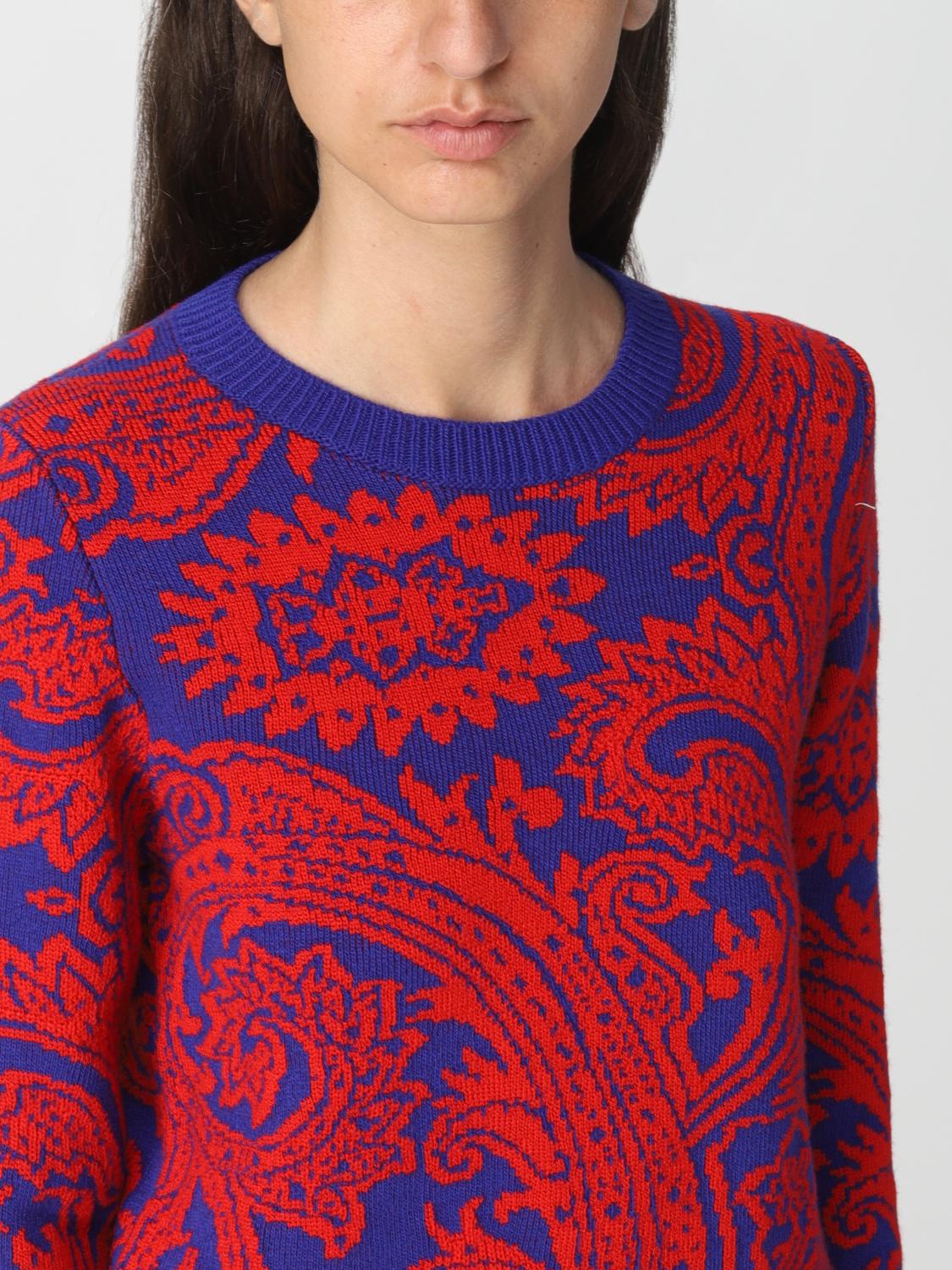 ETRO: Sweater women - Red | Etro sweater 137669168 online at GIGLIO.COM