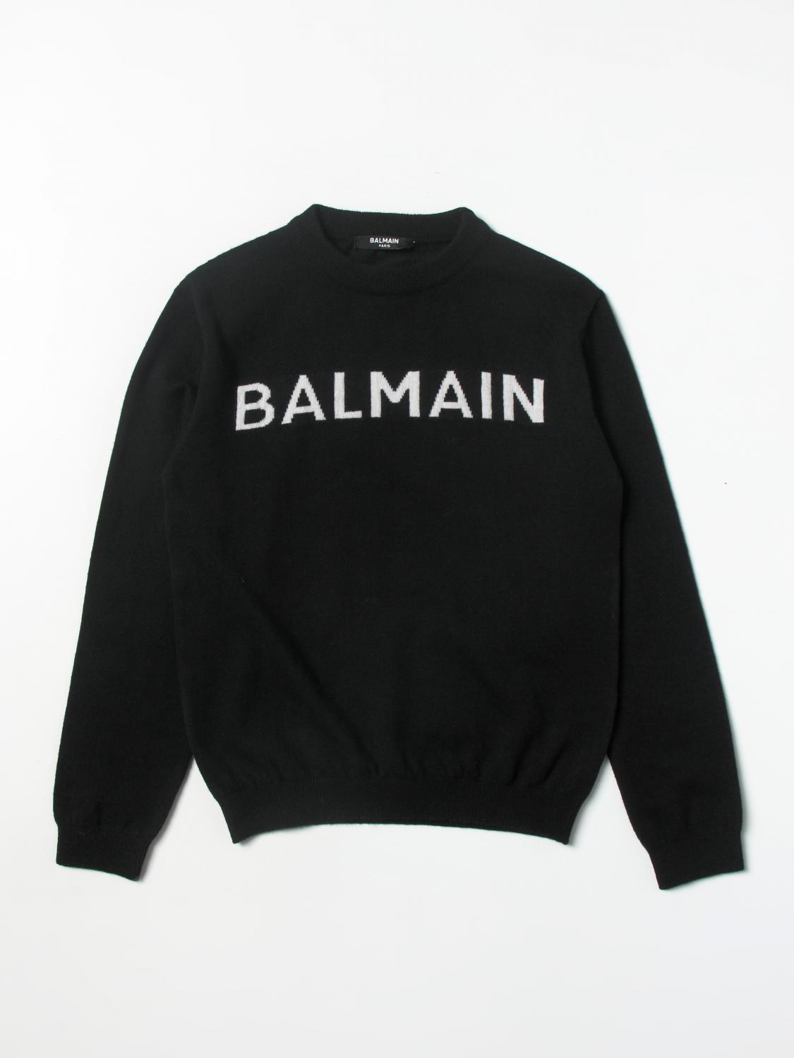 BALMAIN: Sweater kids - Black | Balmain sweater 6R9P10W0051 online at ...