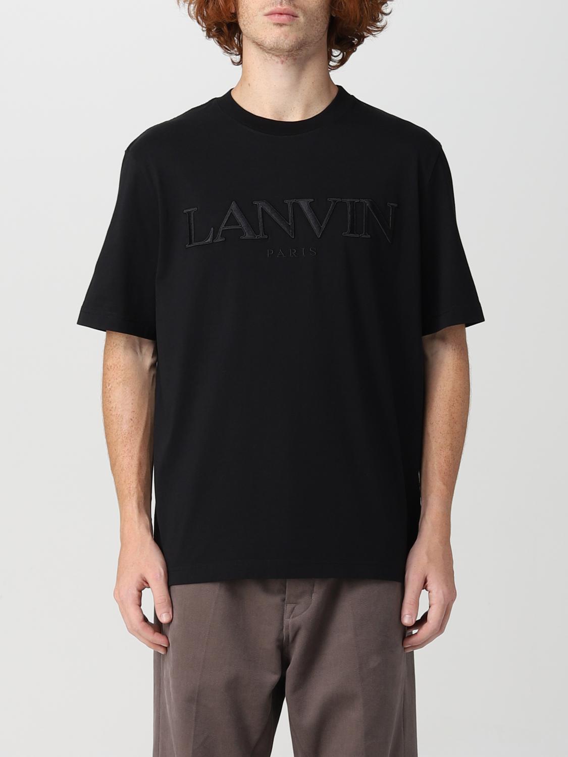 LANVIN: T-shirt men - Black | Lanvin t-shirt TS0005J208 online at GIGLIO.COM