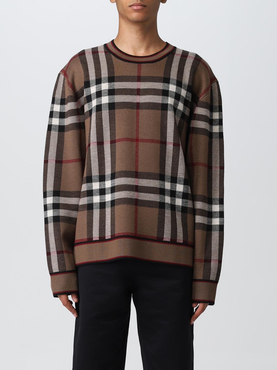 BURBERRY: Pull homme - Marron | Pull Burberry 8036603 en ligne sur ...