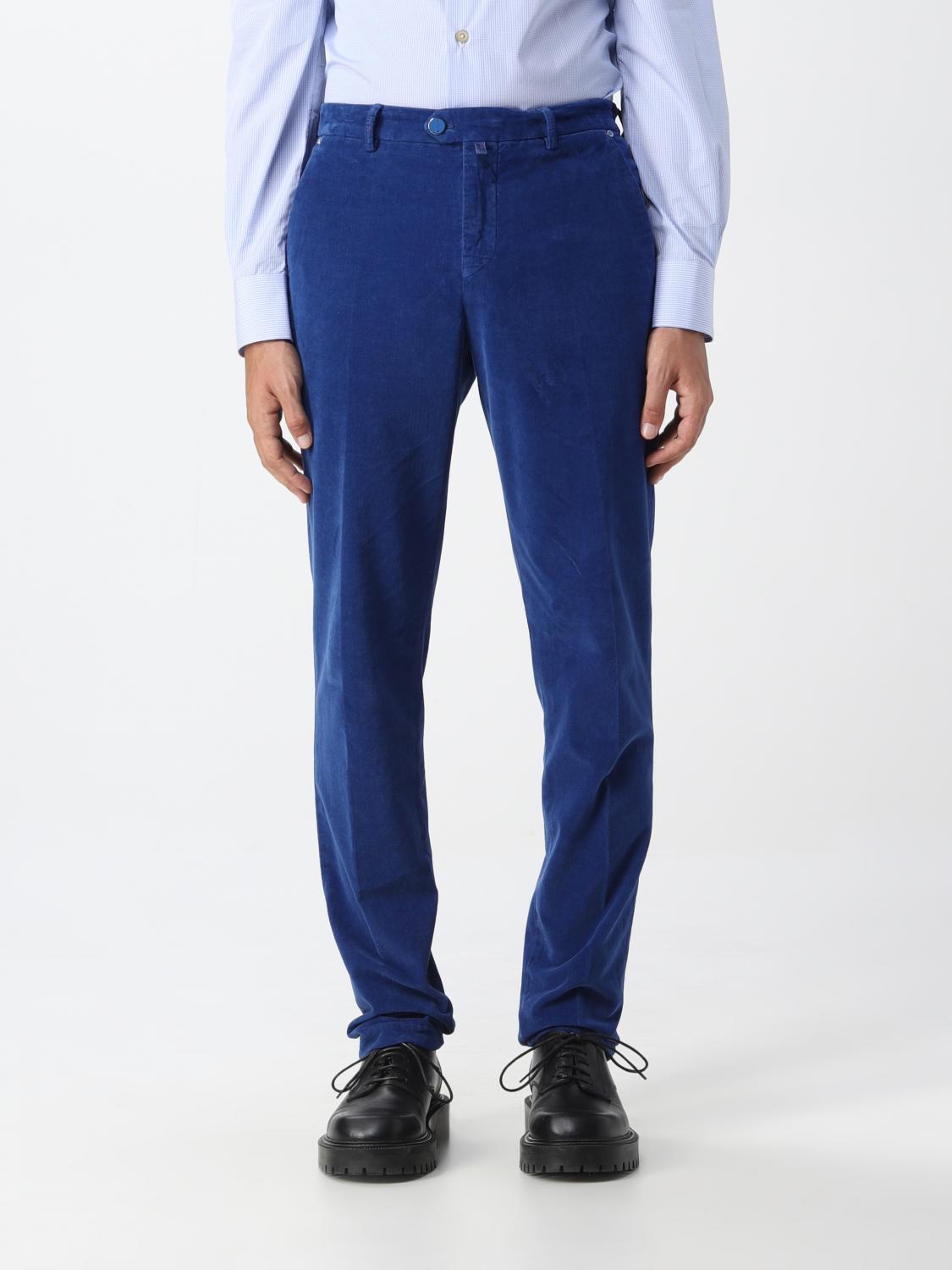 KITON: Pants men - Royal Blue | Kiton pants UFPPEJ0307B online at ...
