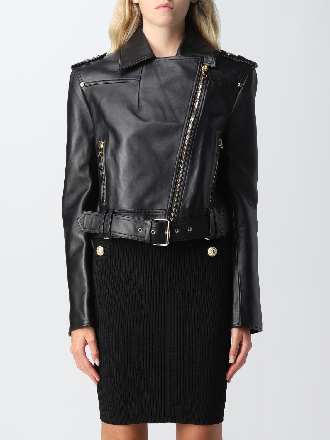 BALMAIN: Jacket women - Black | Balmain jacket YF1TD055LB24 online at ...