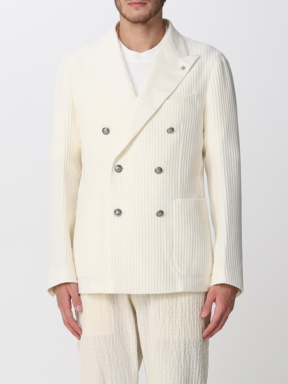 TAGLIATORE: Jacket men - Yellow Cream | Tagliatore blazer ...