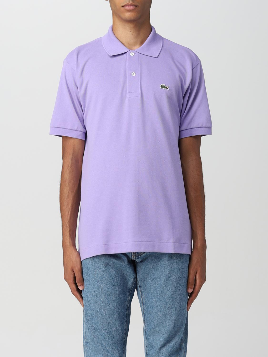 LACOSTE: Polo shirt men - Lilac | Lacoste polo shirt 1212 online at ...