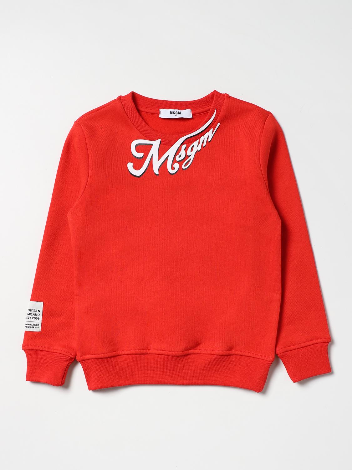 MSGM KIDS: Sweater kids - Red | MSGM Kids sweater MS029260 online at GIGLIO.COM