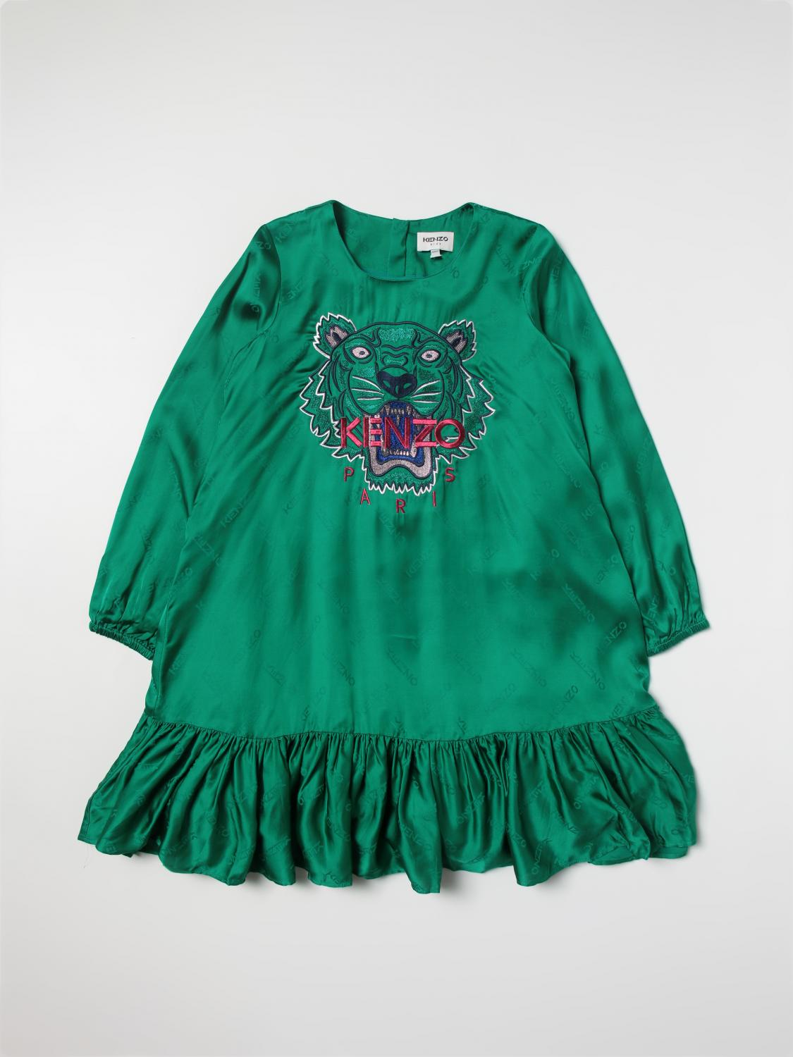KENZO KIDS: Dress kids Kenzo Junior - Green | Kenzo Kids dress K12267 online at GIGLIO.COM