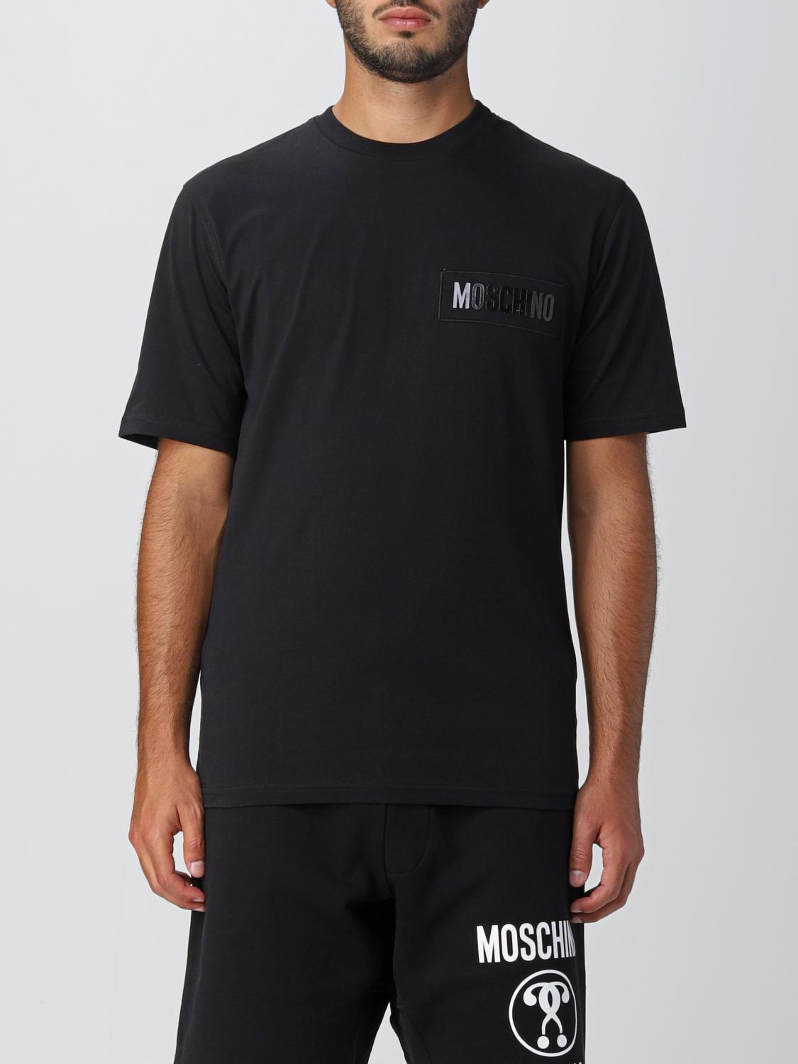 MOSCHINO COUTURE: cotton t-shirt with logo - Black | Moschino Couture t-shirt 07105241 online at ...