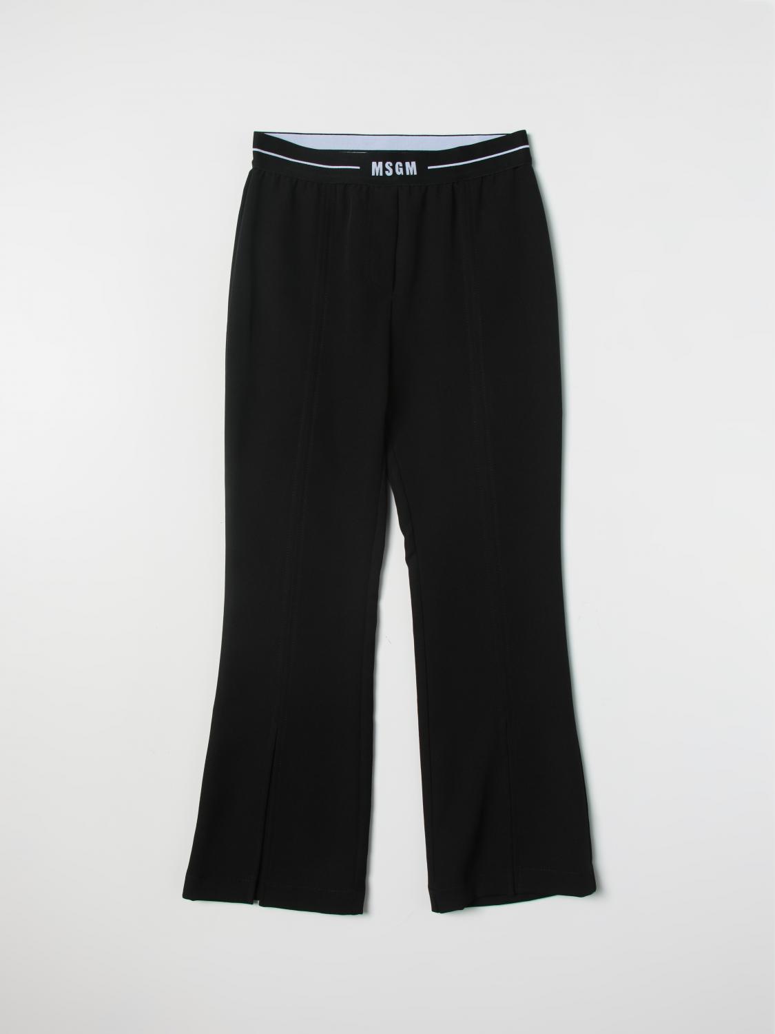 MSGM KIDS: Pants kids - Black | MSGM Kids pants MS029176 online at GIGLIO.COM
