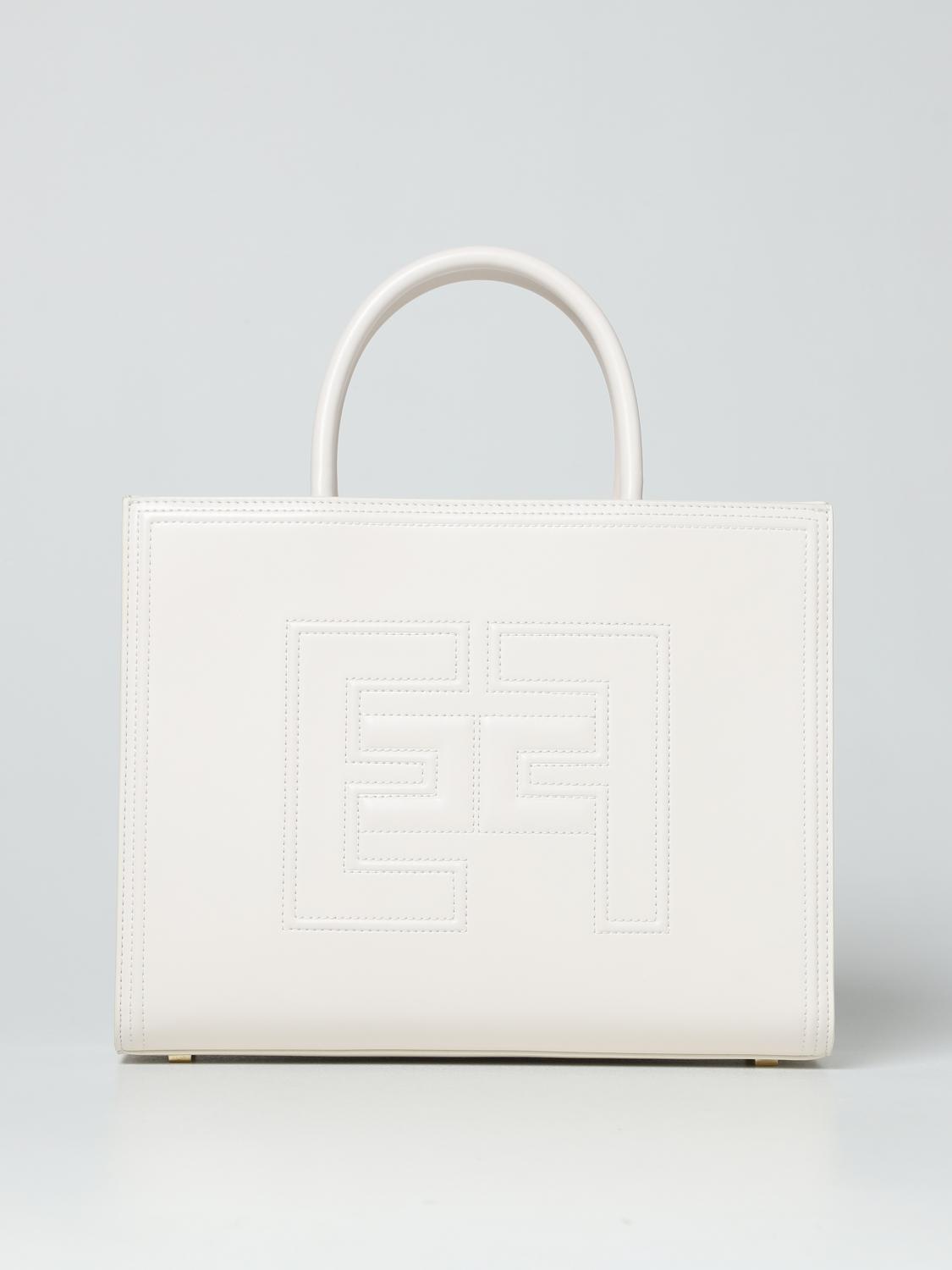 ELISABETTA FRANCHI: Tote bags women - White | Elisabetta Franchi tote ...