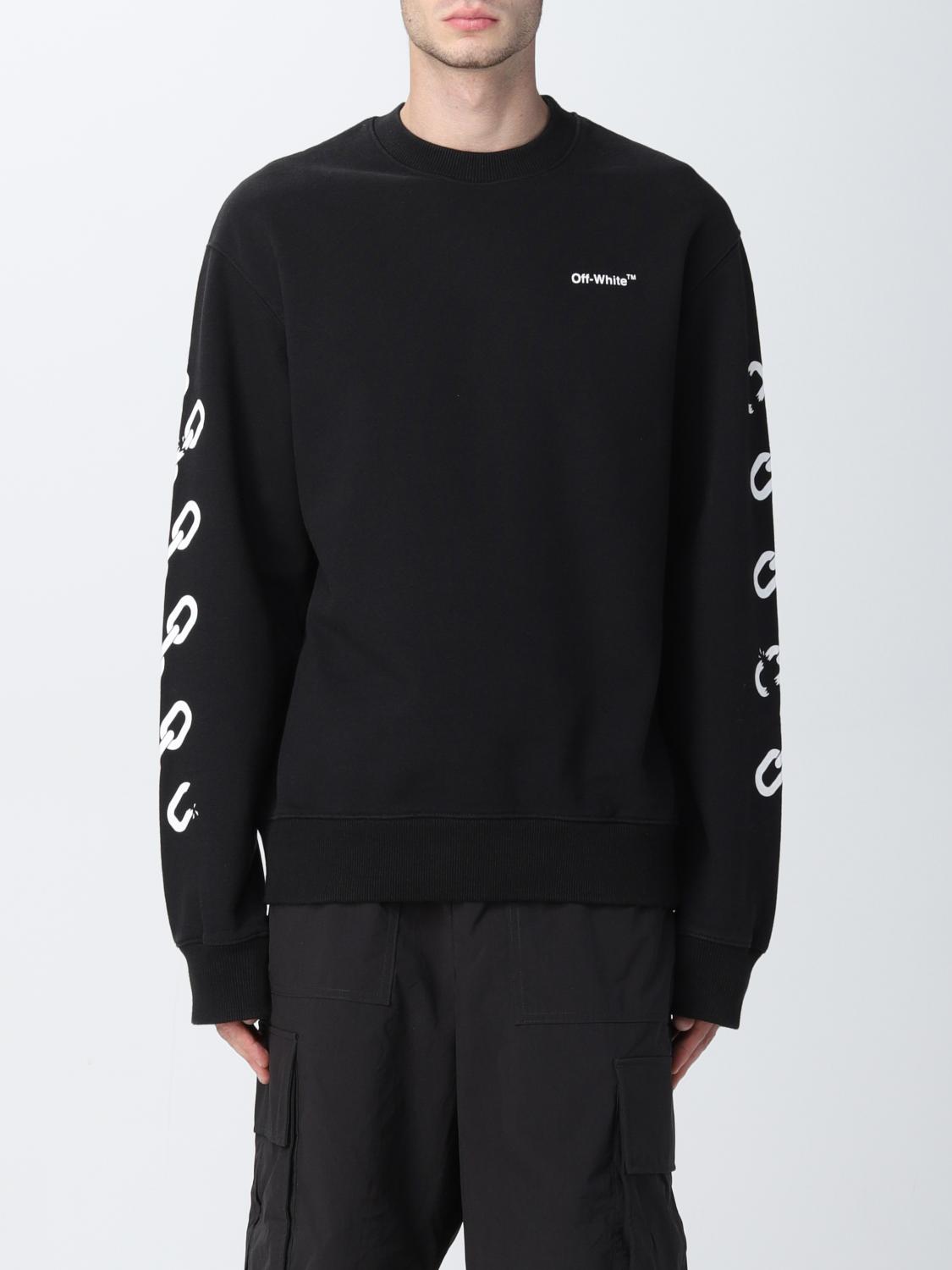 OFF-WHITE: Felpa con grafica - Nero | Felpa Off-White OMBA057F22FLE007 ...