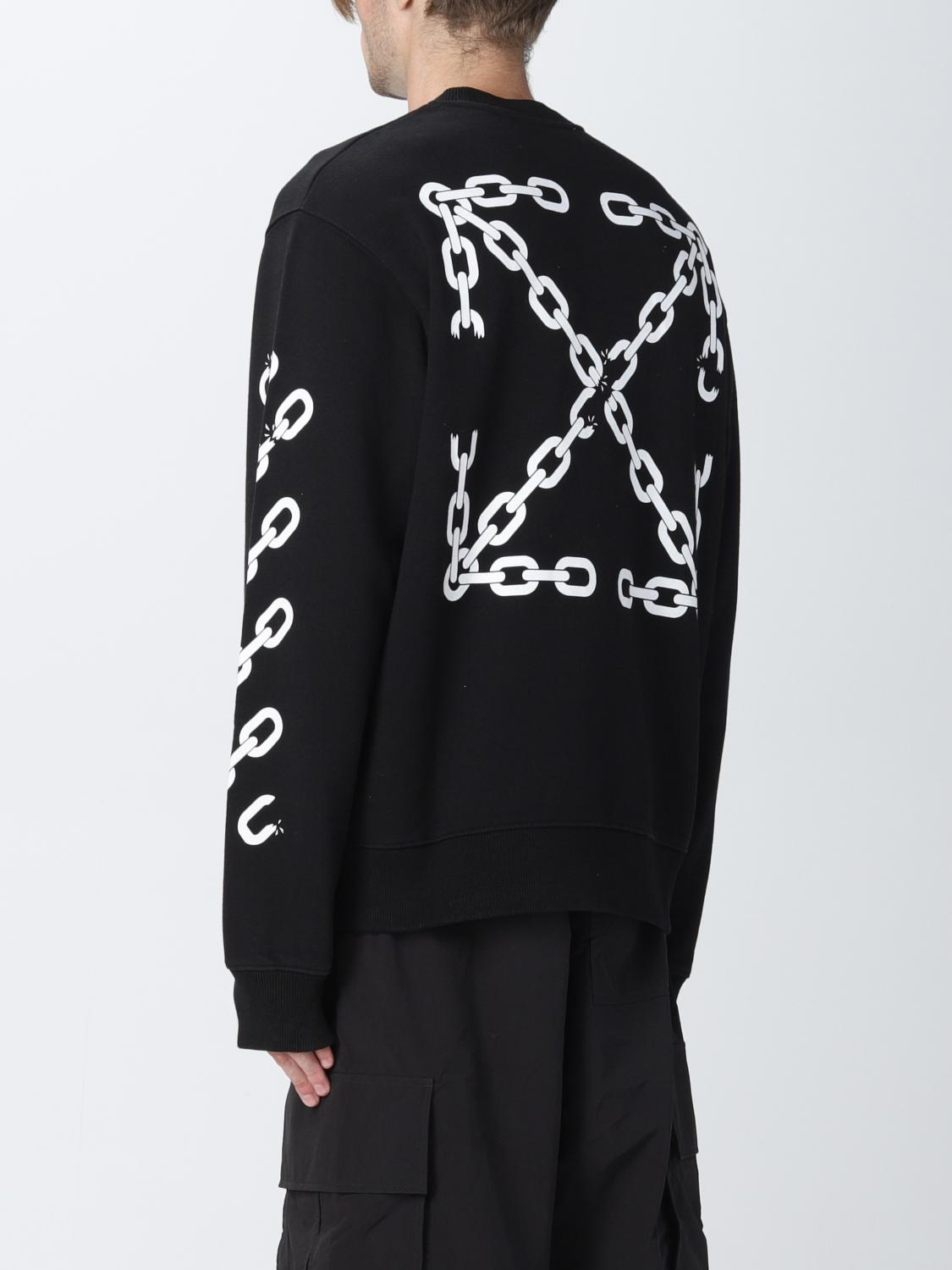 OFF-WHITE: Felpa con grafica - Nero | Felpa Off-White OMBA057F22FLE007 ...