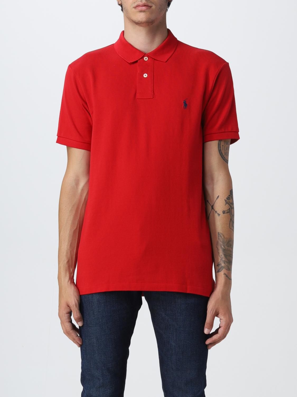 POLO RALPH LAUREN: Polo homme - Rouge | Polo Polo Ralph Lauren 710548797 en ligne sur GIGLIO.COM