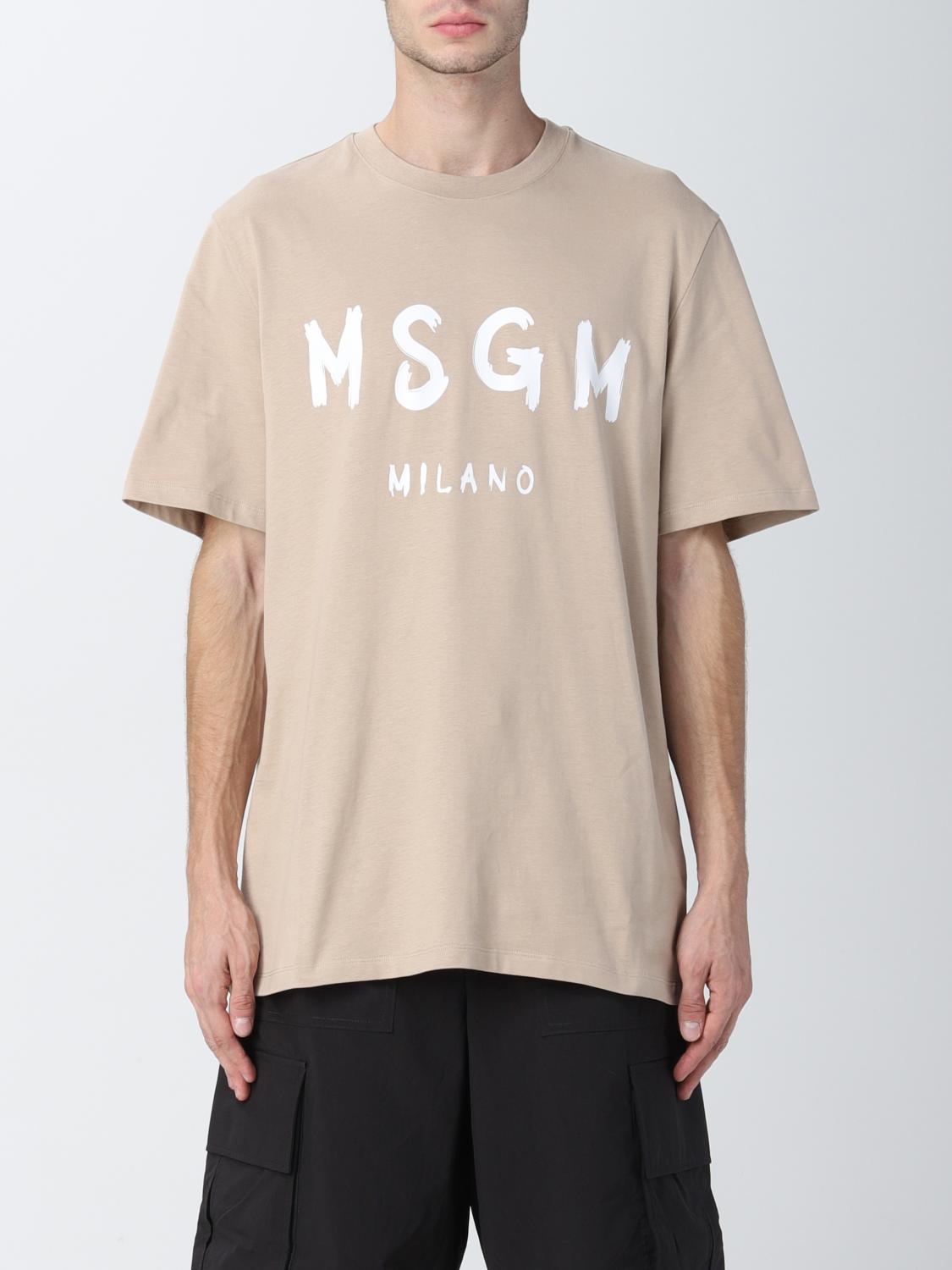 MSGM: T-shirt men - Grey | MSGM t-shirt 3340MM510227798 online at GIGLIO.COM