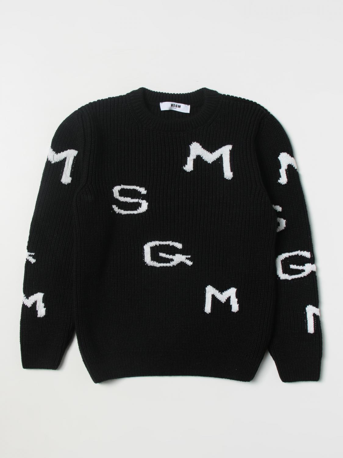 MSGM KIDS: Sweater kids - Black | MSGM Kids sweater MS029251 online at ...