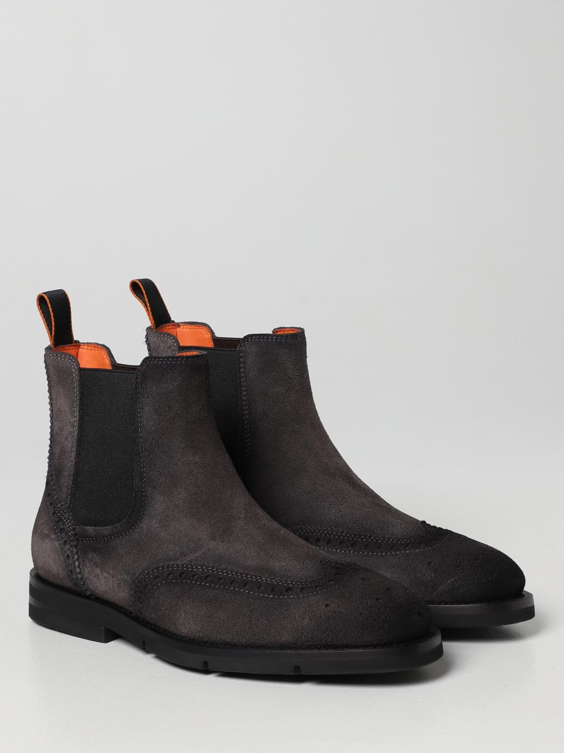 SANTONI: Boots men - Black | Santoni boot MCNC18187PI2B online at ...