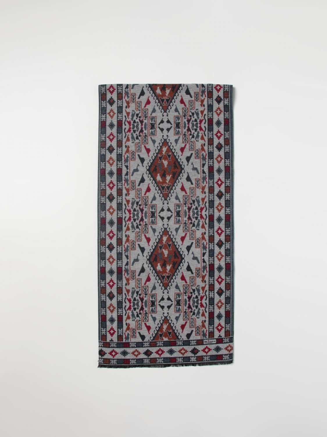 Kiton Outlet: Sciarpa in seta leggera Paisley - Grigio | Sciarpa Kiton ...