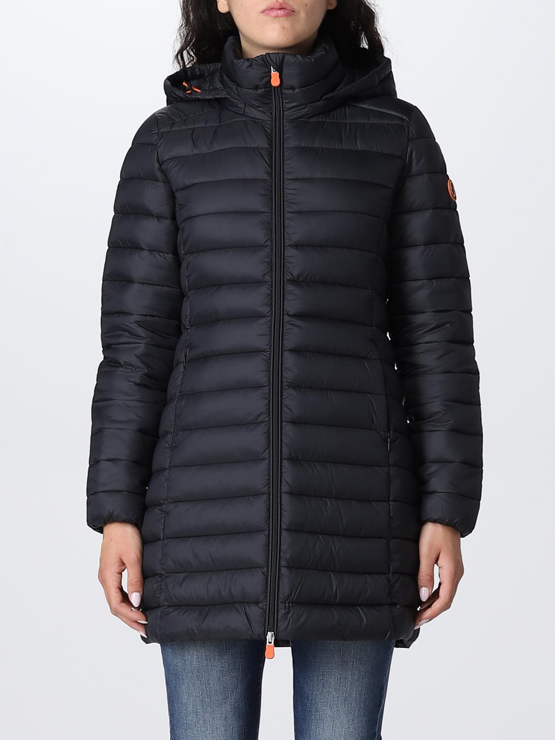 SAVE THE DUCK: Coat women - Black | Save The Duck jacket D47180WGIGA15 online at GIGLIO.COM