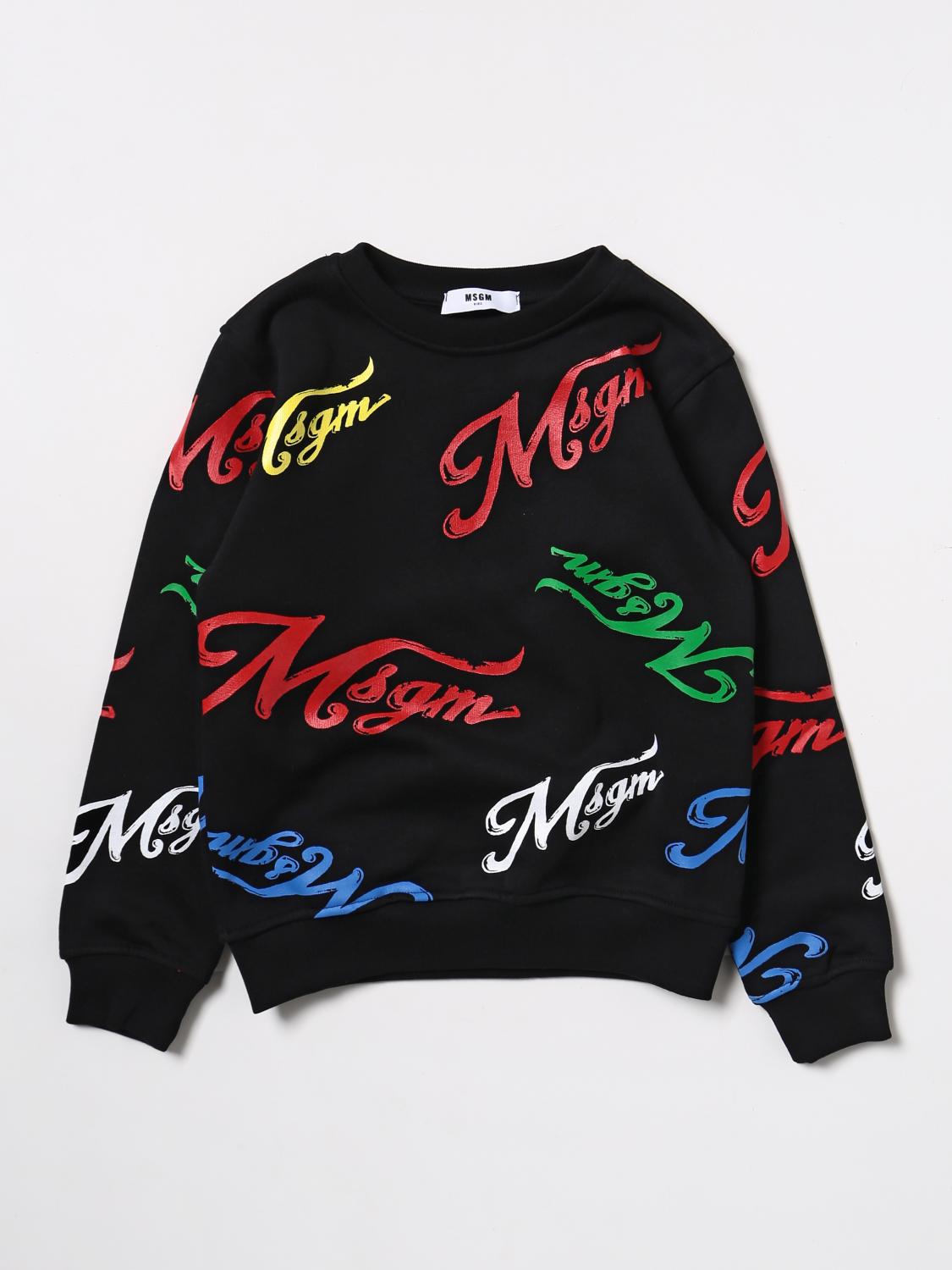 MSGM KIDS: Sweater kids - Black | MSGM Kids sweater MS029258 online at GIGLIO.COM