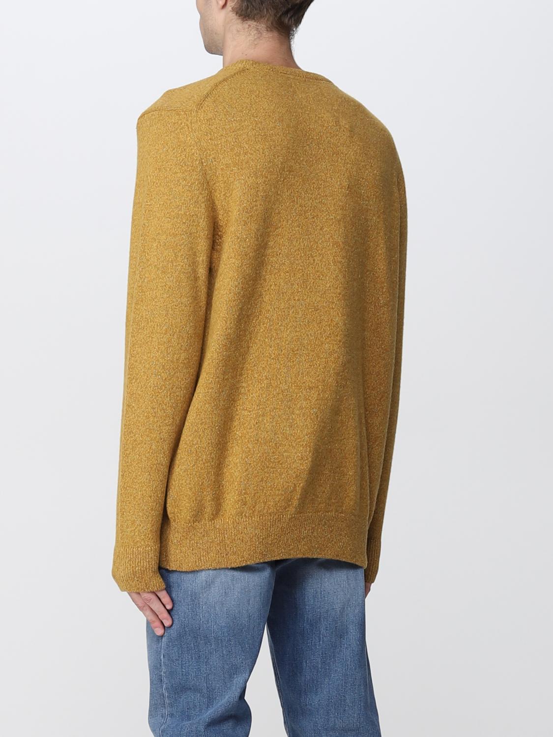 BARBOUR: Sweater men - Mustard | Barbour sweater MKN0844 online at ...