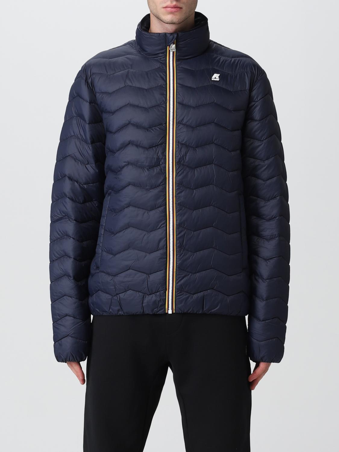 K-WAY: Coat men - Blue | K-Way jacket K6115GW online at GIGLIO.COM