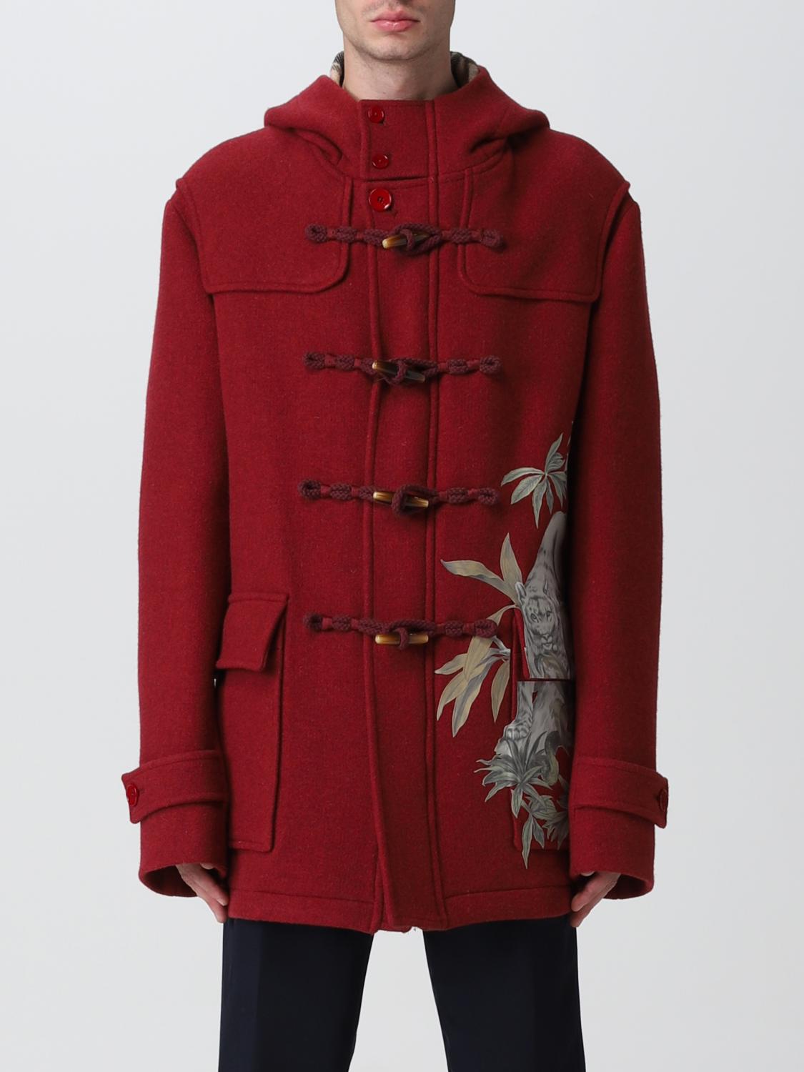 ETRO: Cappotto Montgomery in lana vergine - Bordeaux | Cappotto Etro ...