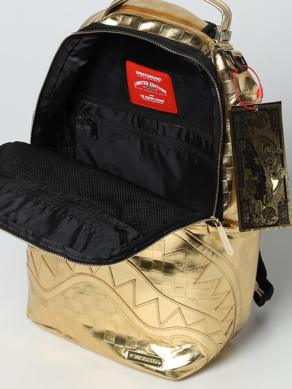 SPRAYGROUND: Shoulder bag women - Gold | Sprayground backpack ...