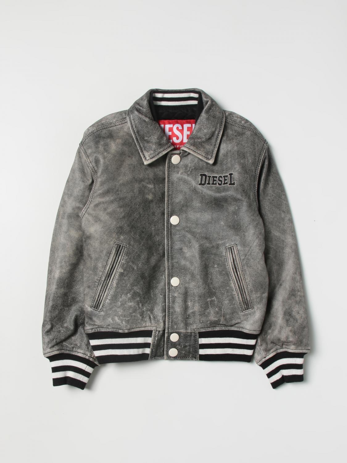 DIESEL: Jacket kids - Black | Diesel jacket J00882KXBDT online at ...