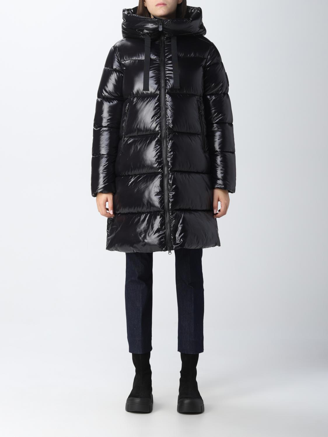 SAVE THE DUCK: Coat women - Black | Save The Duck jacket D45510LUCK15 online at GIGLIO.COM