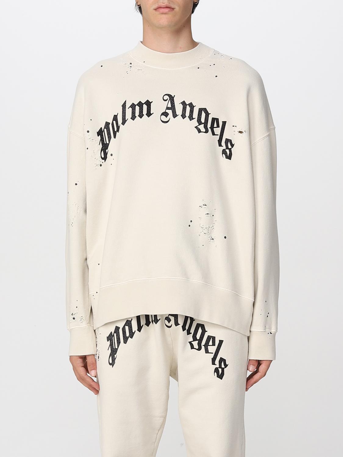 PALM ANGELS: Jumper men - White | Palm Angels sweatshirt ...