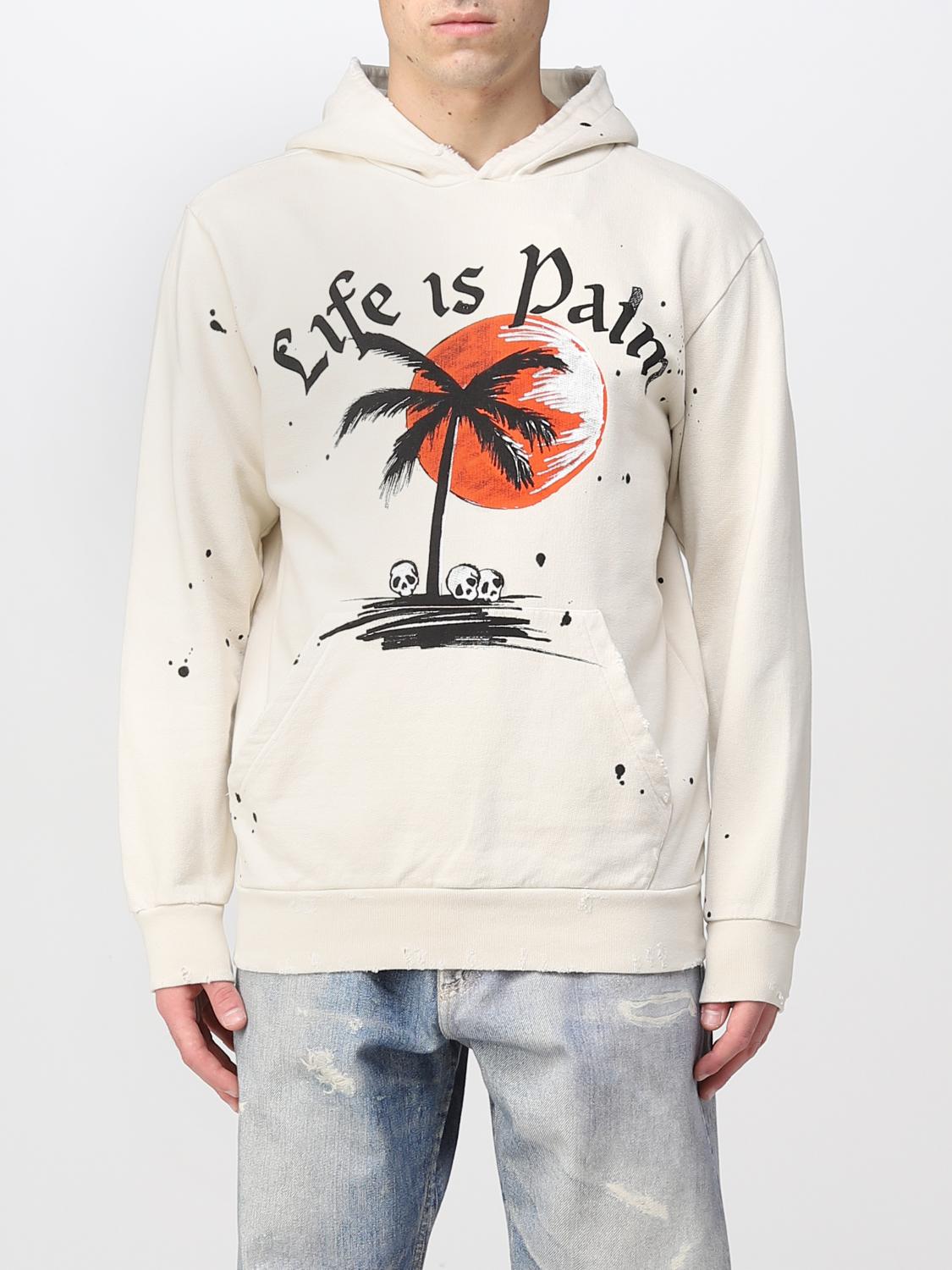 Palm Angels Sweatshirt men - White | PMBB117F22FLE005 | GIGLIO.COM