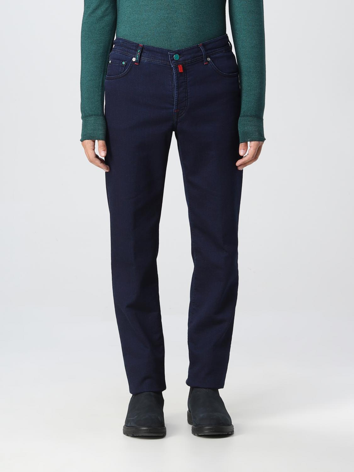 KITON: Pants men - Indigo | Kiton pants UPNJSMJ0296B02 online at GIGLIO.COM