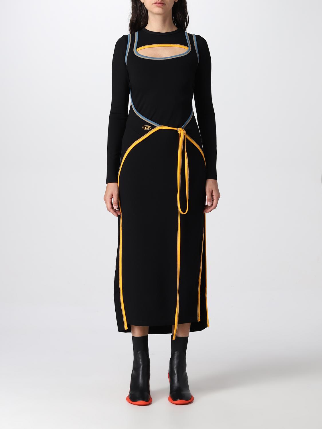 DIESEL: Dress women - Black | Diesel dress A063210AGAR online at GIGLIO.COM