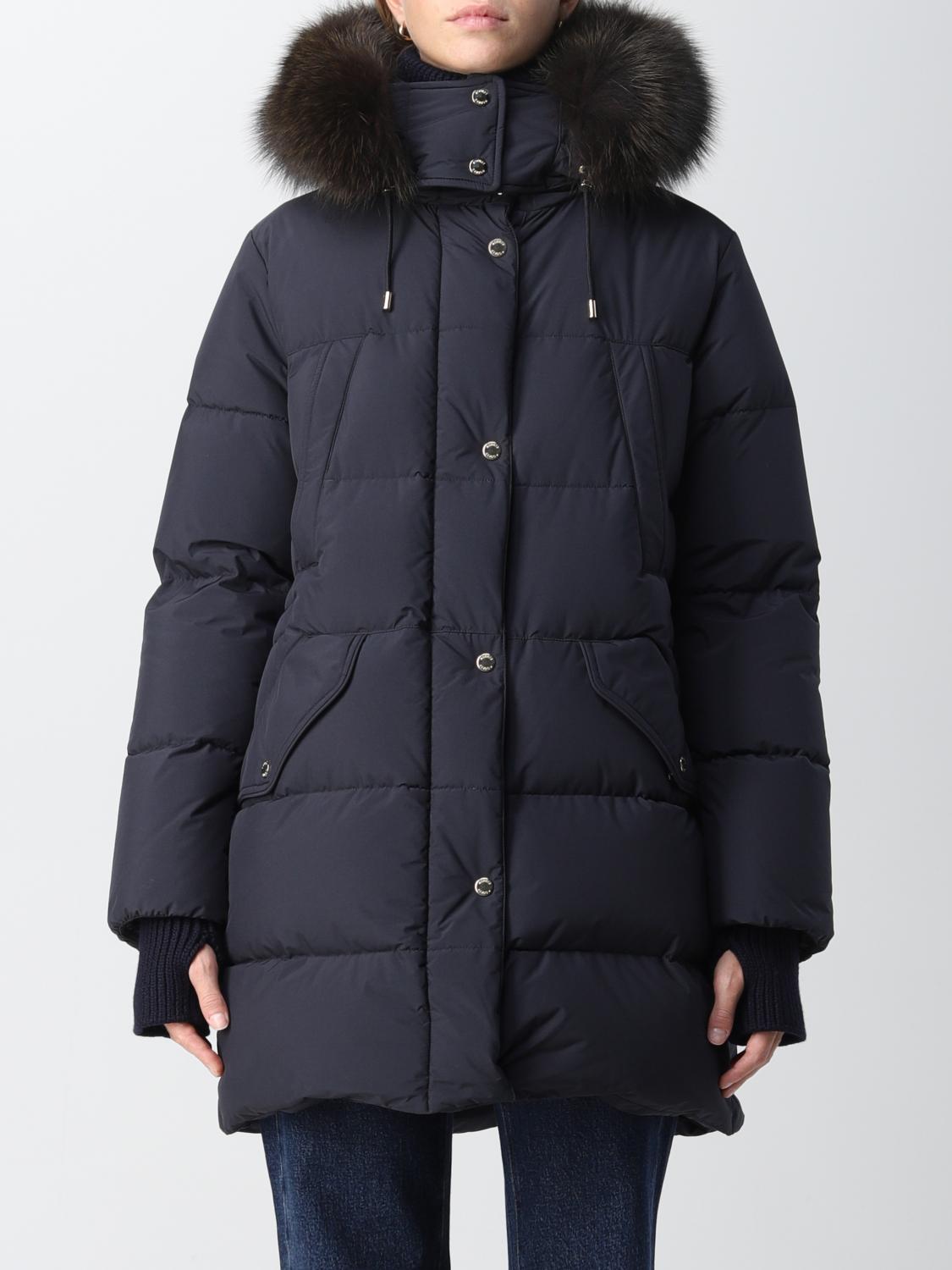 MOORER: Coat women - Blue | Moorer jacket MODGI300008TEPA023 online at ...