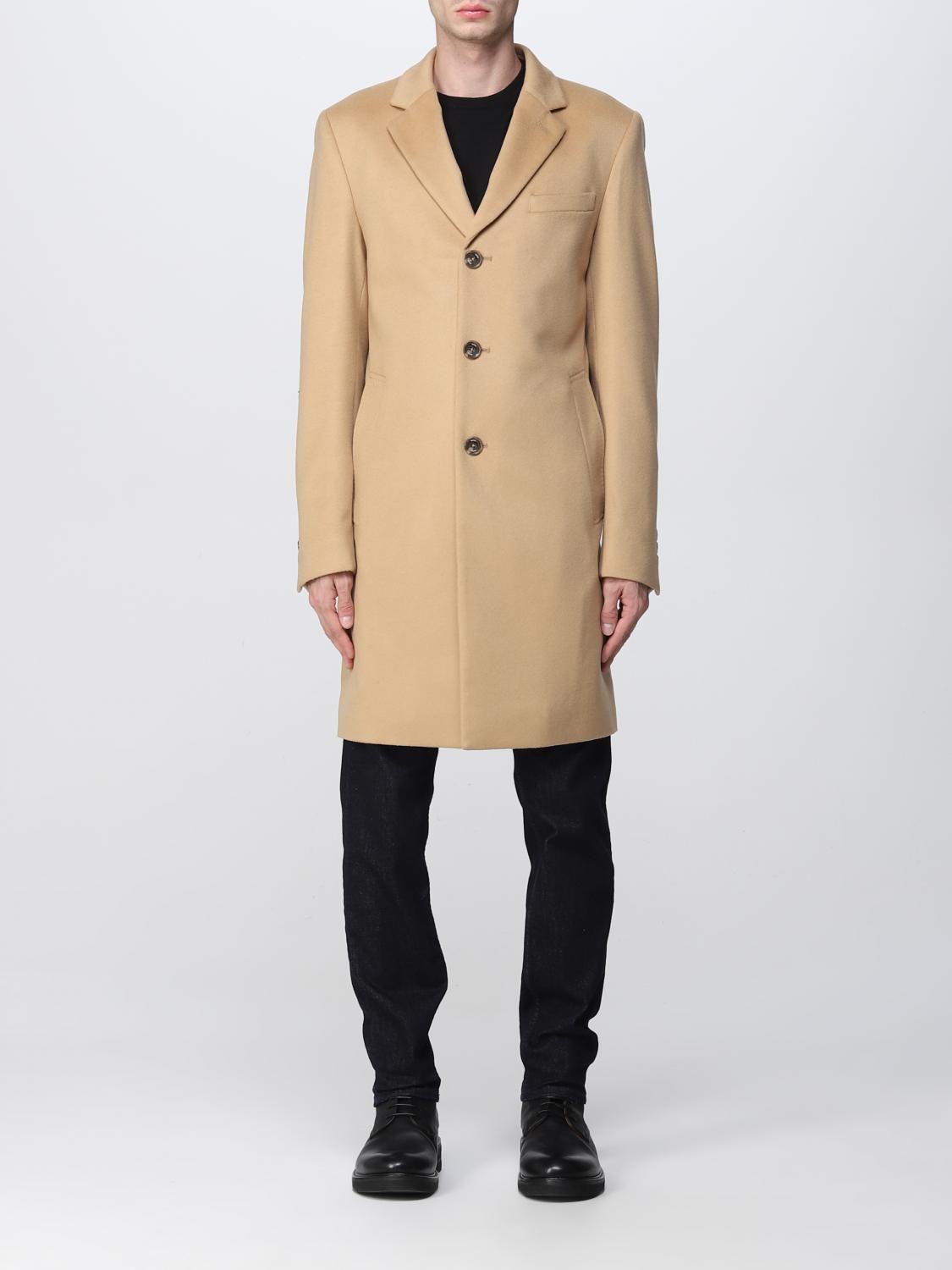 BOSS: Coat men - Camel | Boss coat 50479756 online at GIGLIO.COM