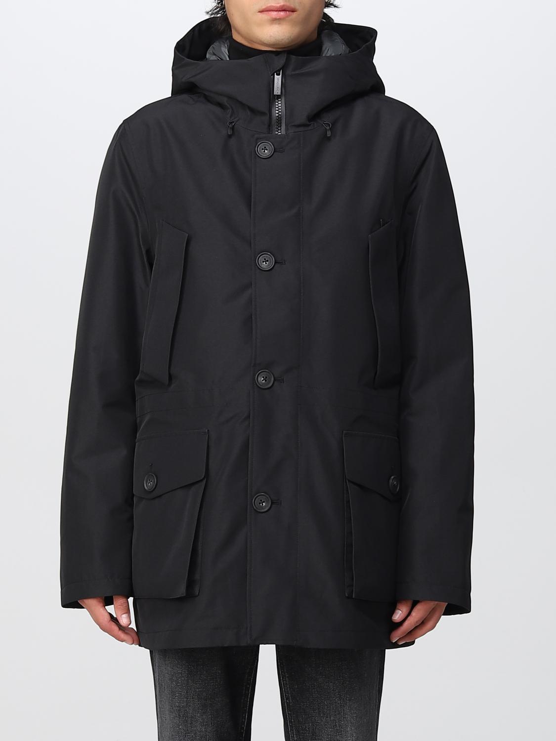 WOOLRICH: Coat men - Black | Woolrich jacket CFWOOU0474MRUT1180 online ...