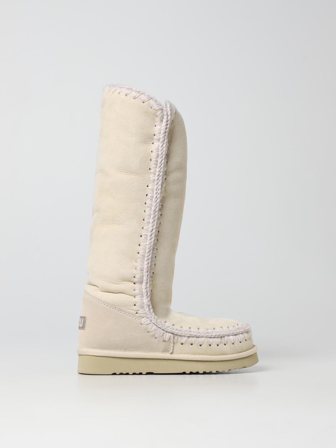 MOU: Boots women - Cream | Mou boots FW101002A online at GIGLIO.COM