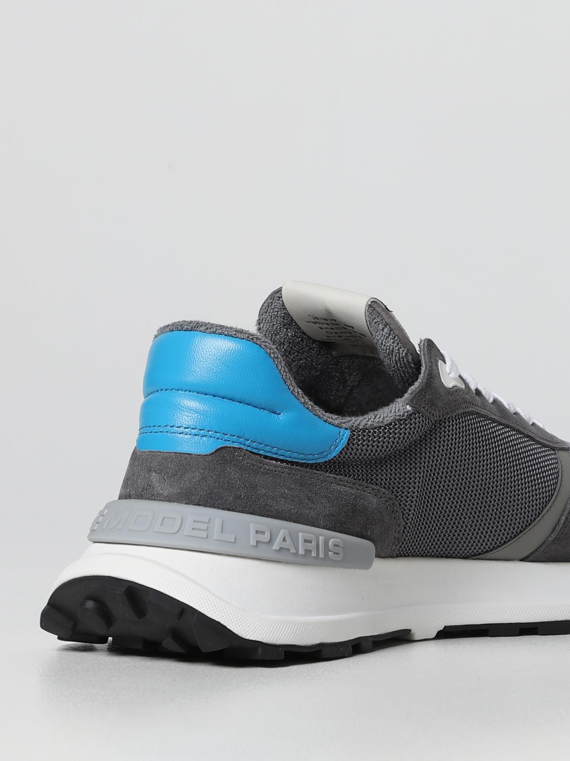 PHILIPPE MODEL: Shoes men - Charcoal | Philippe Model sneakers ATLU ...